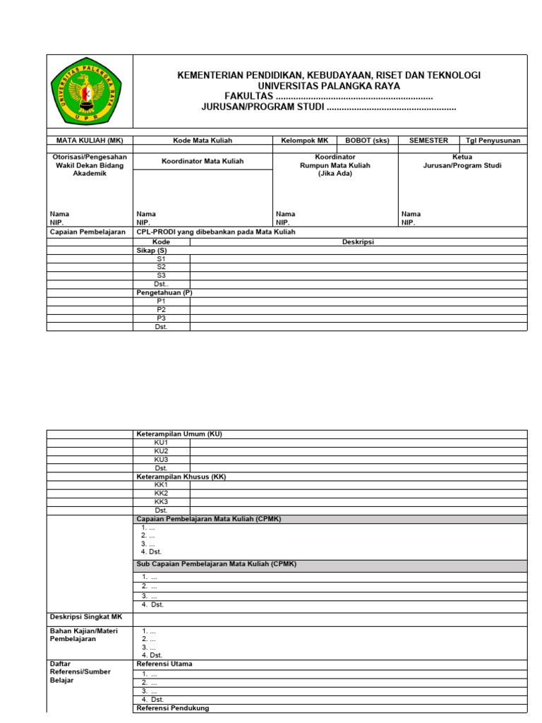 Format RPS Baru - 2023 | PDF