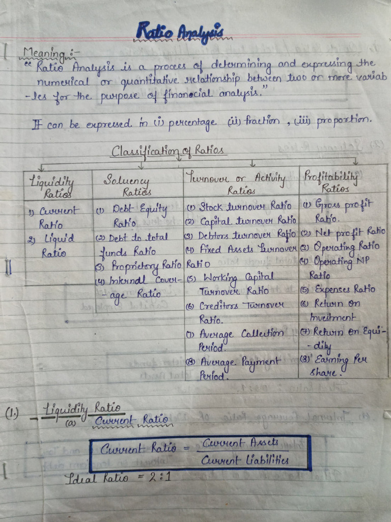 Ratio Analysis | PDF