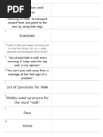 Advanced Vocabulary for Walking | PDF
