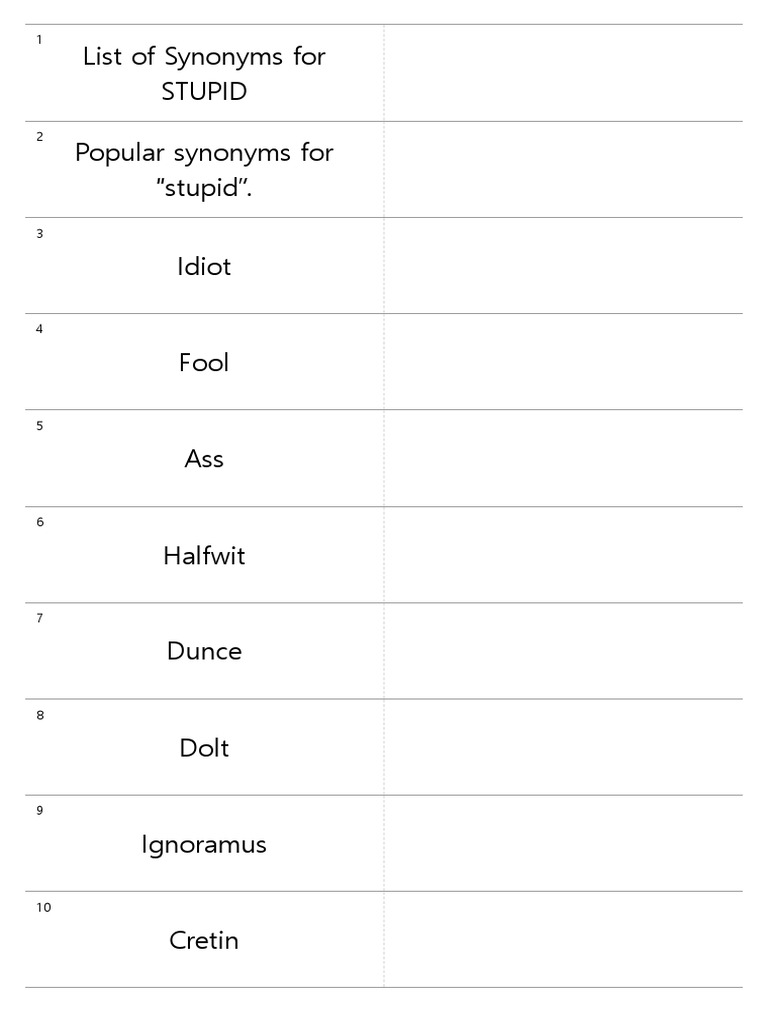 Stupid | PDF | Intellectual Disability | Psychiatry