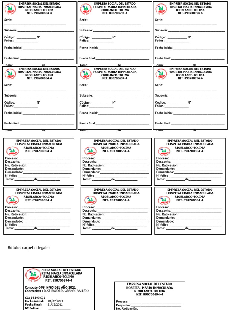 Rotulo Carpeta | PDF