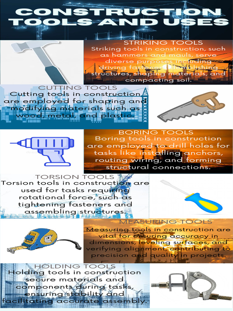 Various Type of Construction Tools | PDF