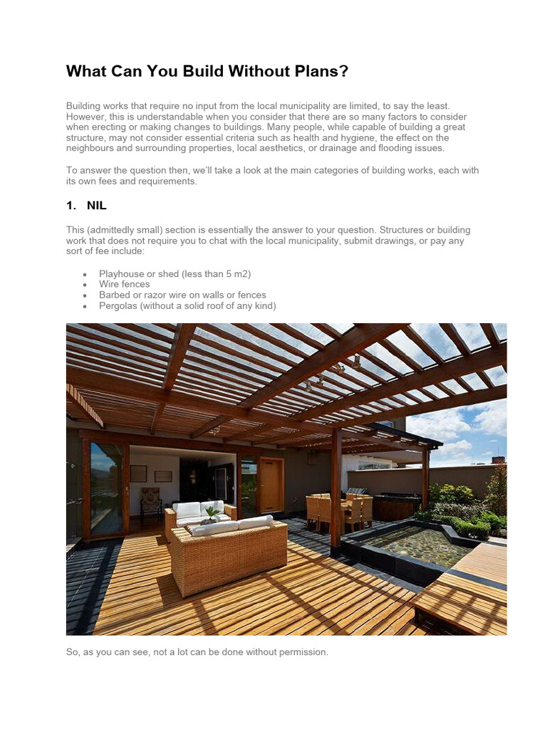 Building Without Plans in South Africa | PDF | Building Code | Building