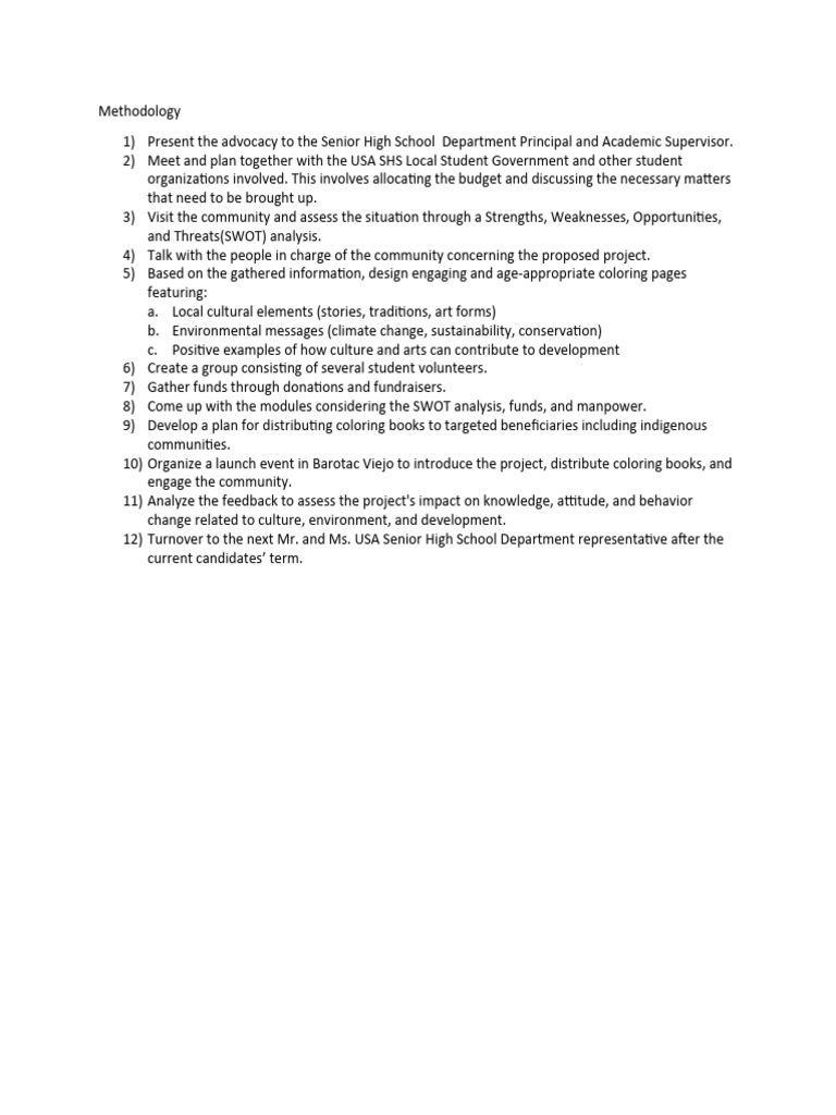 Advocacy Methodology Draft | PDF | Communication | Program Evaluation