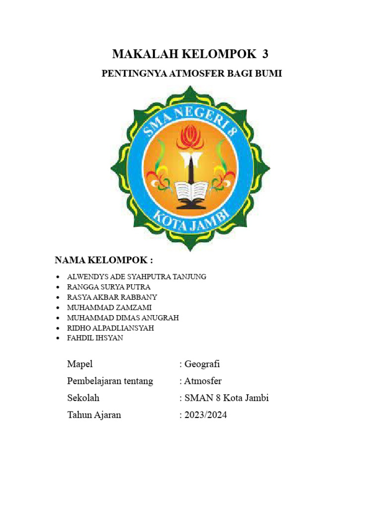 MAKALAH KELOMPOK 3 GEOGRAFI New Update Upgrade Plus Plus | PDF