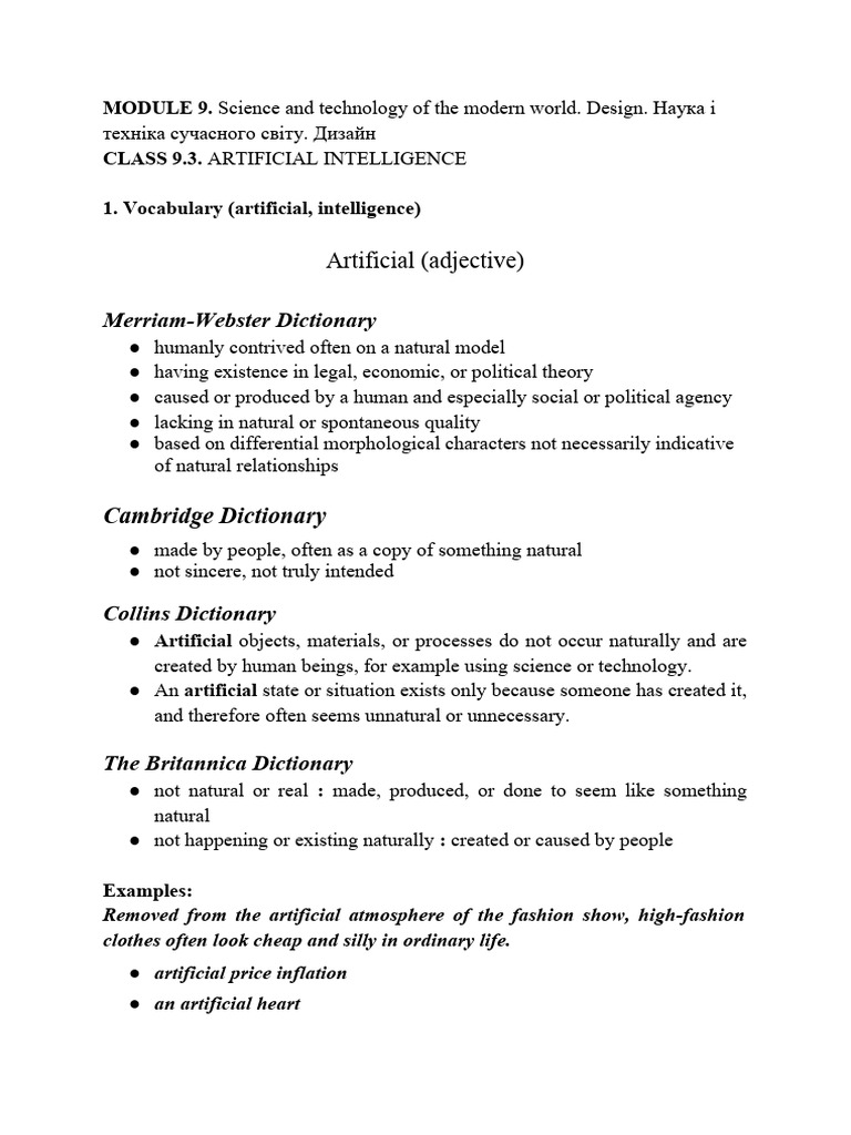 Module 9. 3 | PDF | Intelligence (AI) & Semantics | Artificial Intelligence