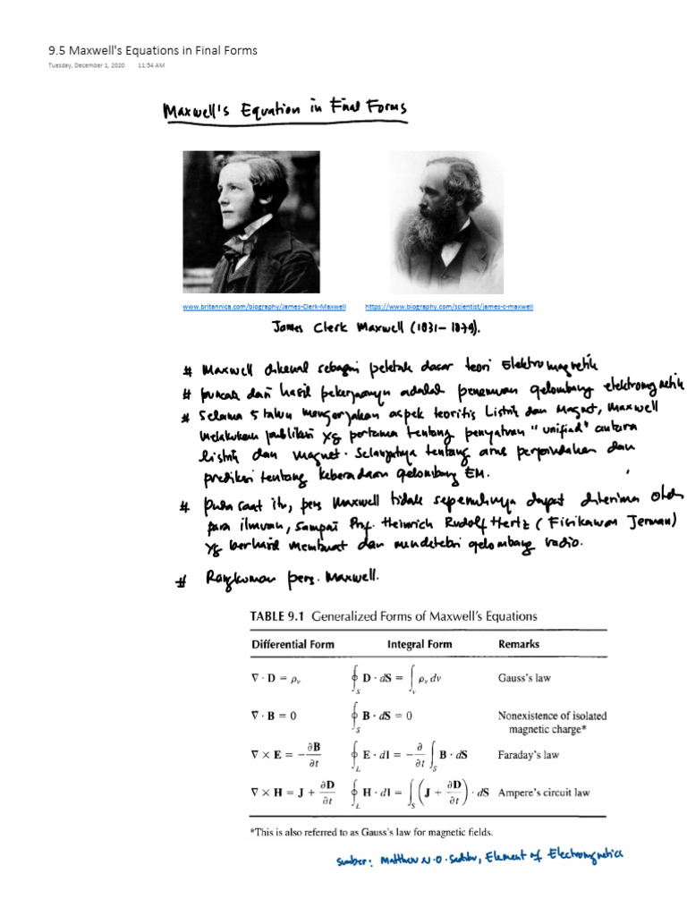 9 5 Maxwell S Equations In Final Forms Pdf