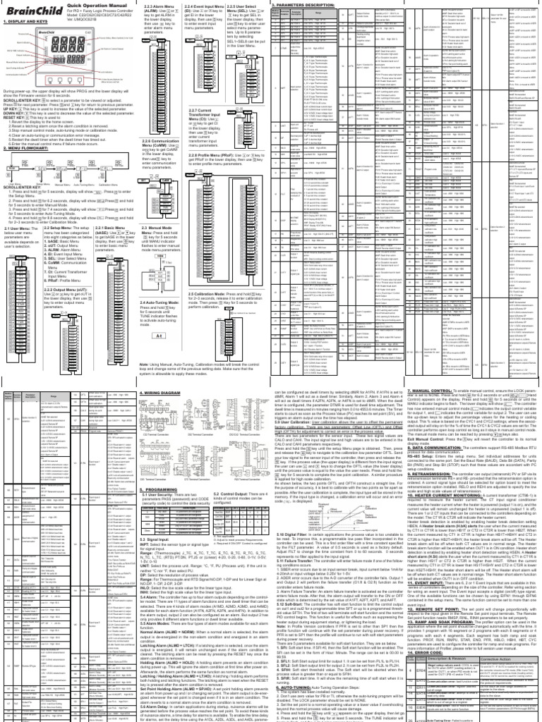 Quick Operation Manual c62 c82 | PDF | Thermocouple | Parameter ...