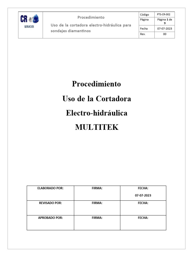 Procedimiento CR Servicios Equipo Multitek | PDF | Escuchando