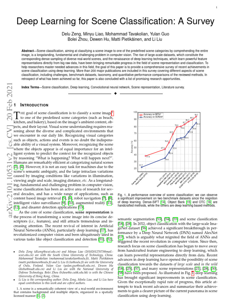 Deep Learning For Scene Classification: A Survey | PDF | Deep Learning ...