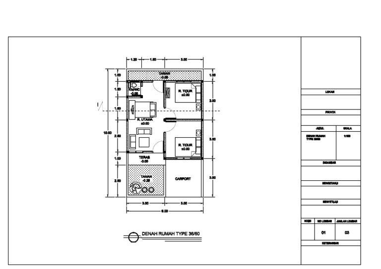 Denah Rumah Type 36 Model Pdf