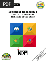 Practical Research 1: Quarter 3 - Module 6: Rationale of The Study ...