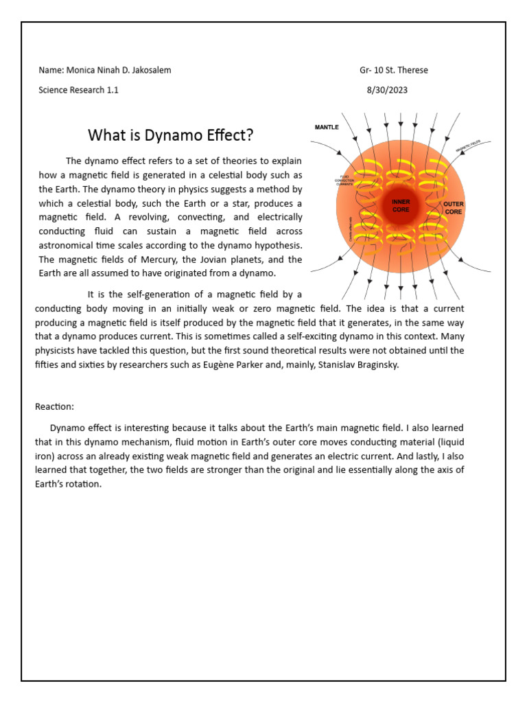 Understanding the Dynamo Effect | PDF