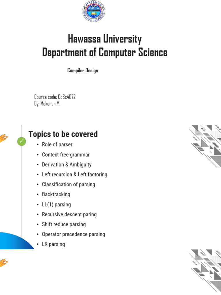 Unit 3 - Syntax Analysis | Download Free PDF | Parsing | Linguistics