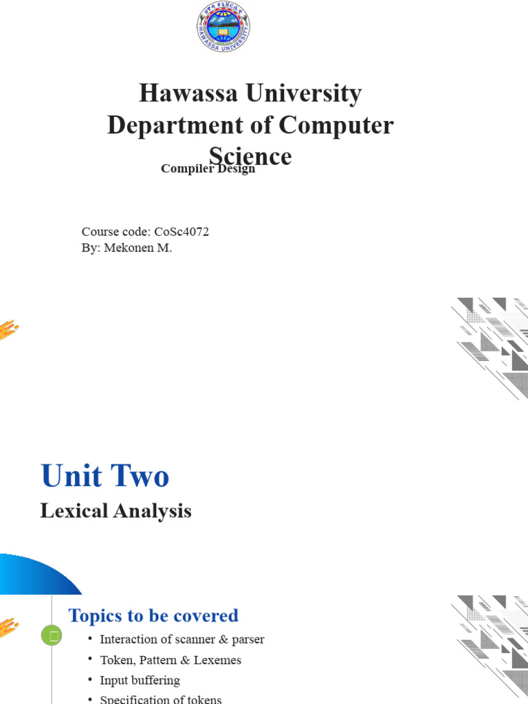Unit 2 - Lexical Anlaysis | PDF | Computer Science | String (Computer ... Unit 2 - Lexical Anlaysis | PDF | Computer Science | String (Computer ...