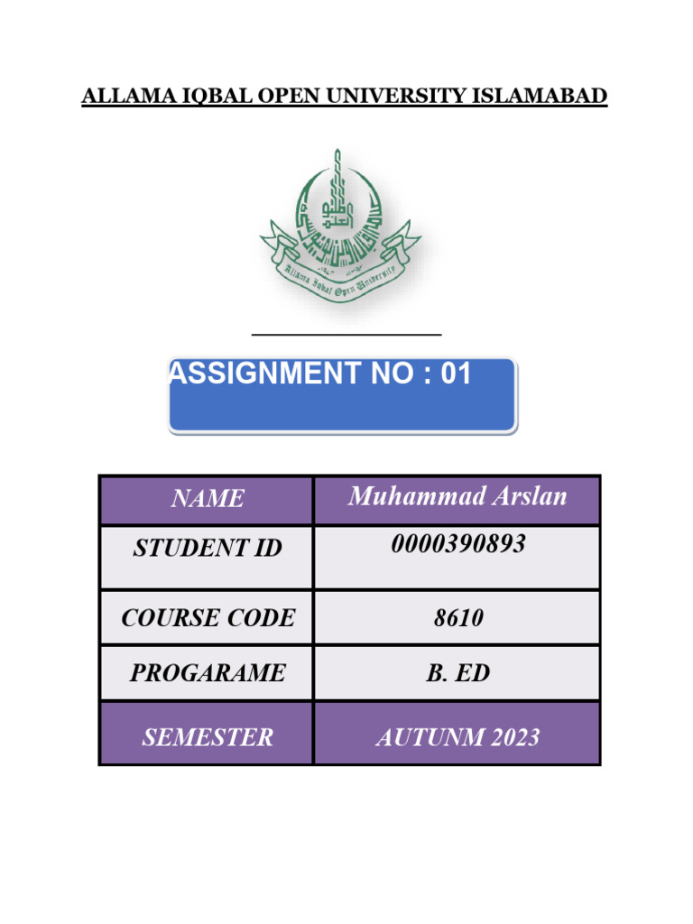 8610 First Assignment Pdf Nature Versus Nurture Prenatal