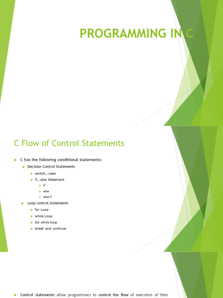Unit 2 - C Flow Control | PDF | Control Flow | Software Development Unit 2 - C Flow Control | PDF | Control Flow | Software Development