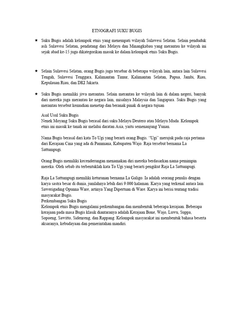 Sejarah dan Budaya Suku Bugis | PDF | Perjalanan