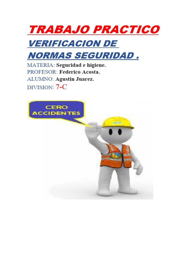 TP Normas de Seguridad 7c Juarez AGUS | PDF | Tecnología