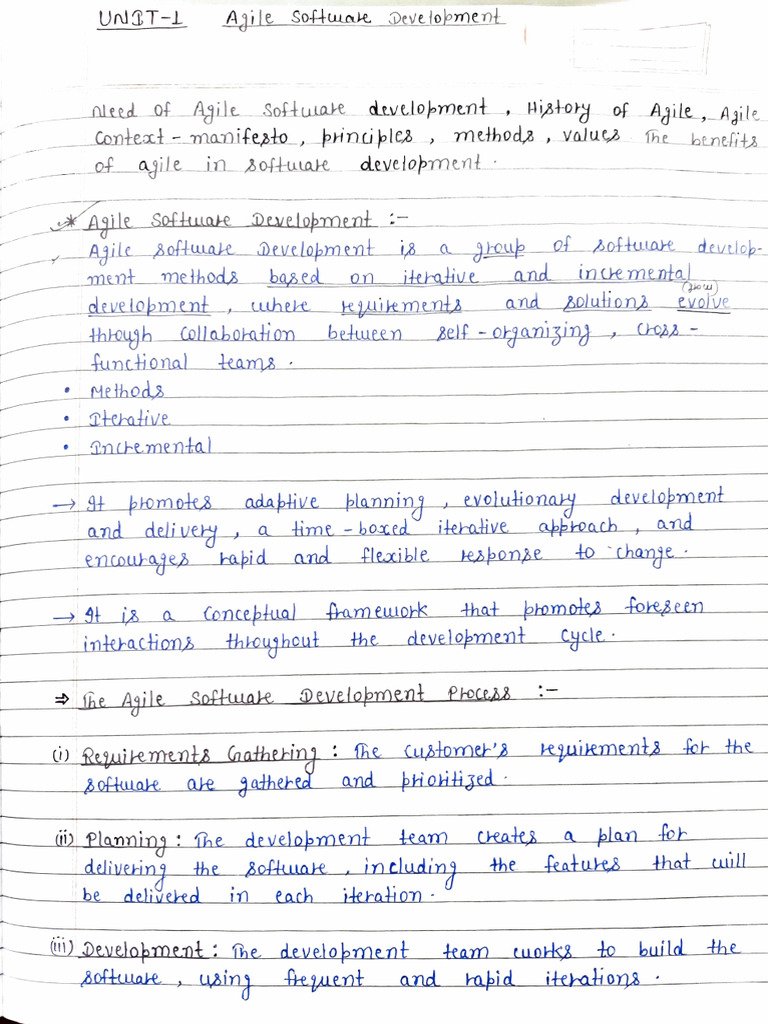 Agile Unit1 | PDF | Agile Software Development | Software Development Process