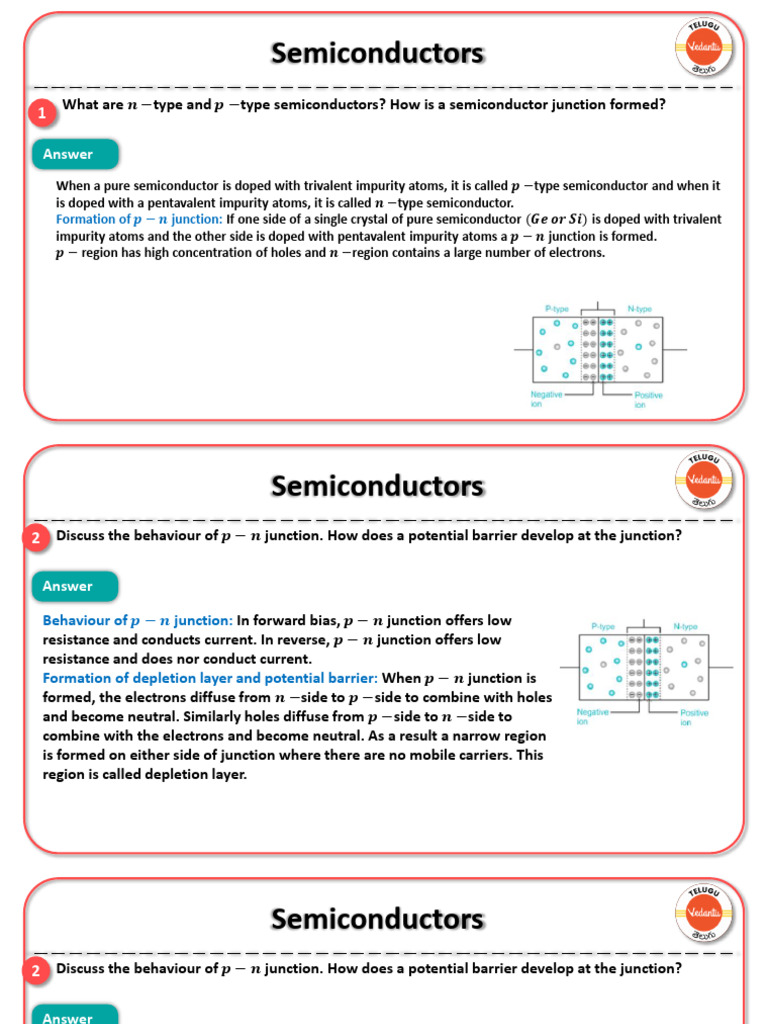 Semiconductor 4M Questions | PDF | P–N Junction | Rectifier