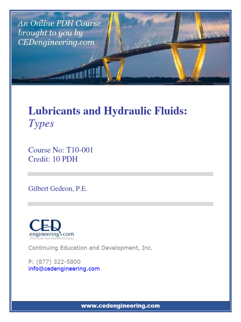 T10-001 - Lubricants and Hydraulic Fluids - US | PDF | Bearing ...