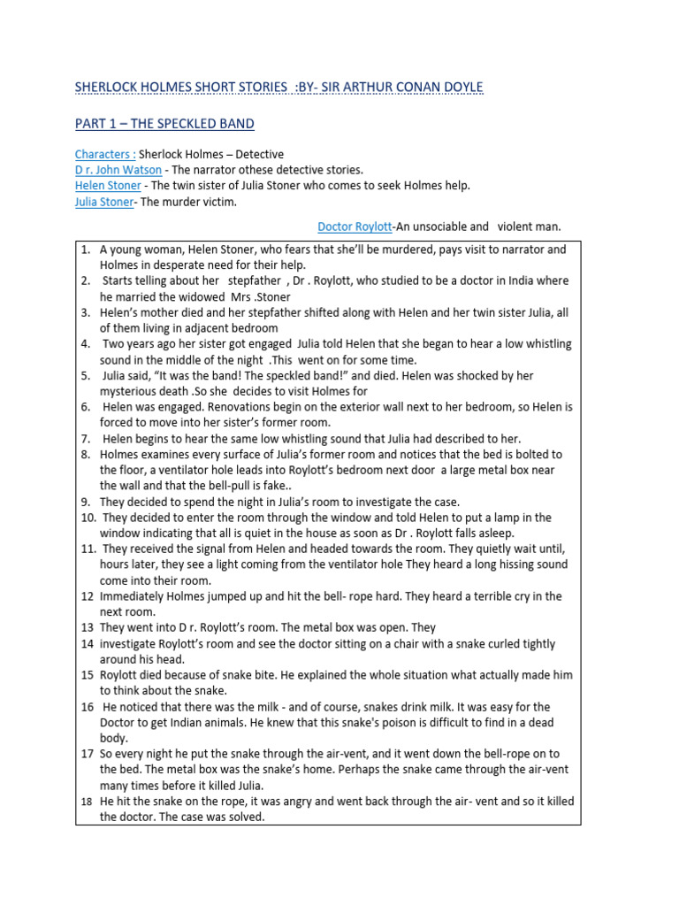 Sherlock Holms Short Stories-1 (1) .PDF Edit | PDF | The Adventure Of ...