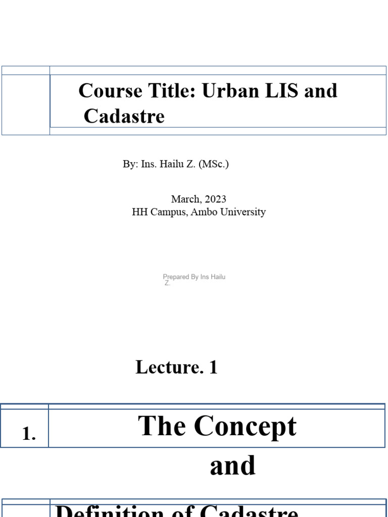 Lecture 1 | PDF | Natural Resources Law | Land Law