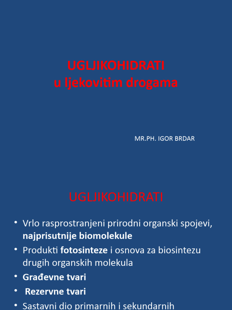 UGLJIKOHIDRATI | PDF