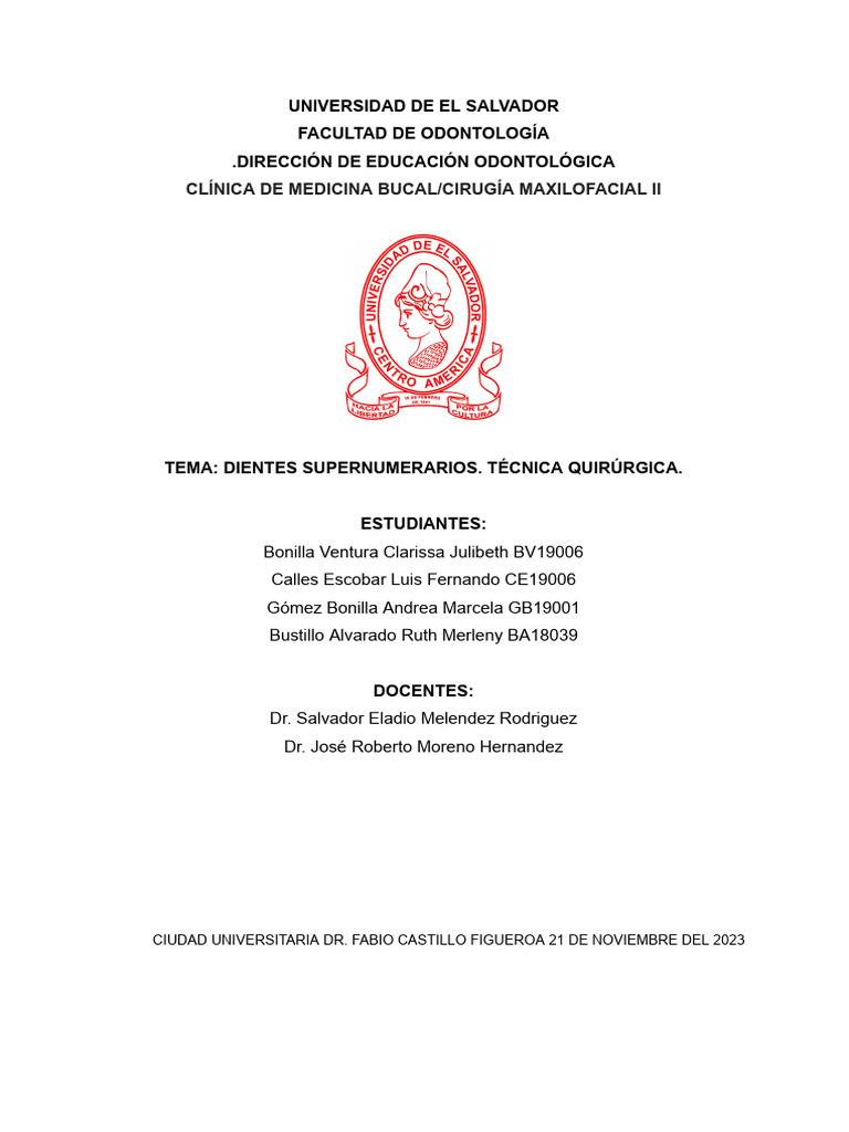 Piezas Supernumerarias | PDF | Diente | Ramas de Odontología