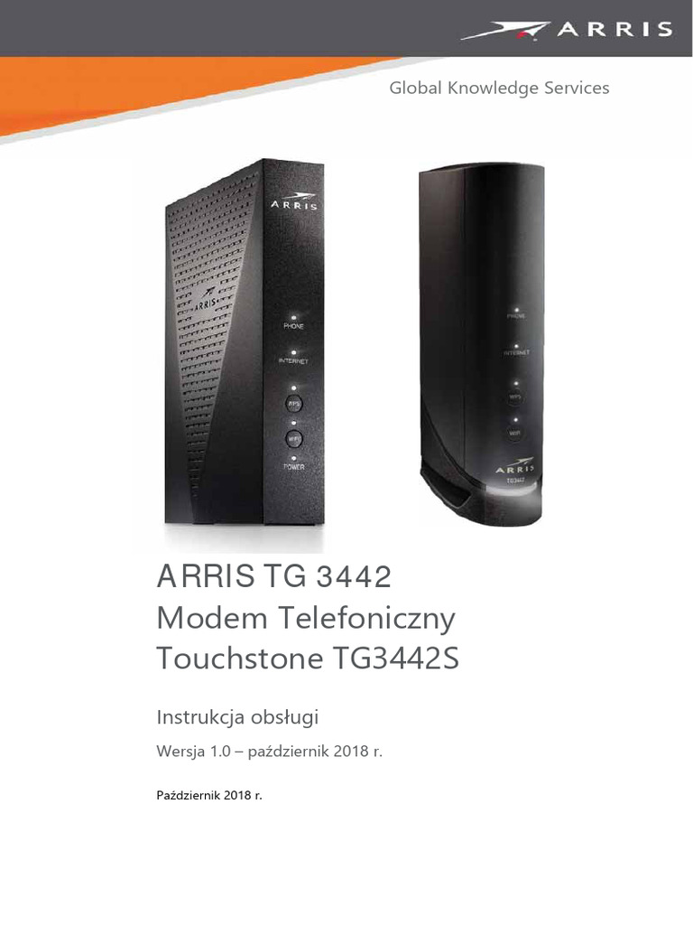 Arris TG 3442 Modem Telefoniczny Instrukcja Obslugi 1 | PDF