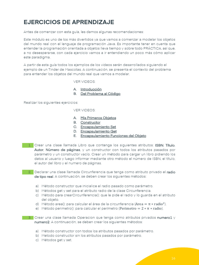 Guía POO - PRÁCTICA 9008 | PDF | Constructor (Programación Orientada a ... Guía POO - PRÁCTICA 9008 | PDF | Constructor (Programación Orientada a ...