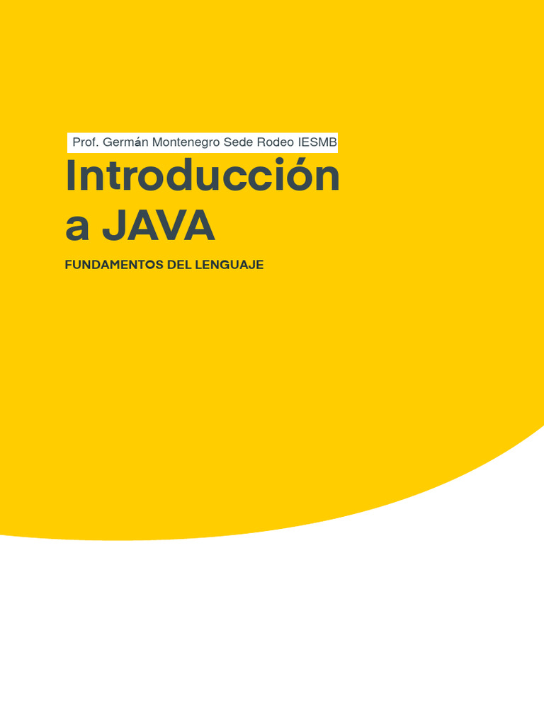 Guía Intro Java TEORIA 9008 | PDF | Java (lenguaje de programación ...