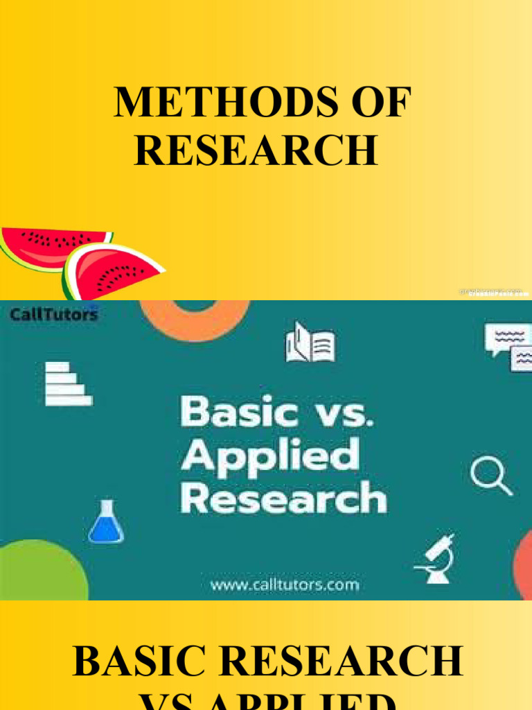 Methods of Research | PDF | Basic Research | Theory