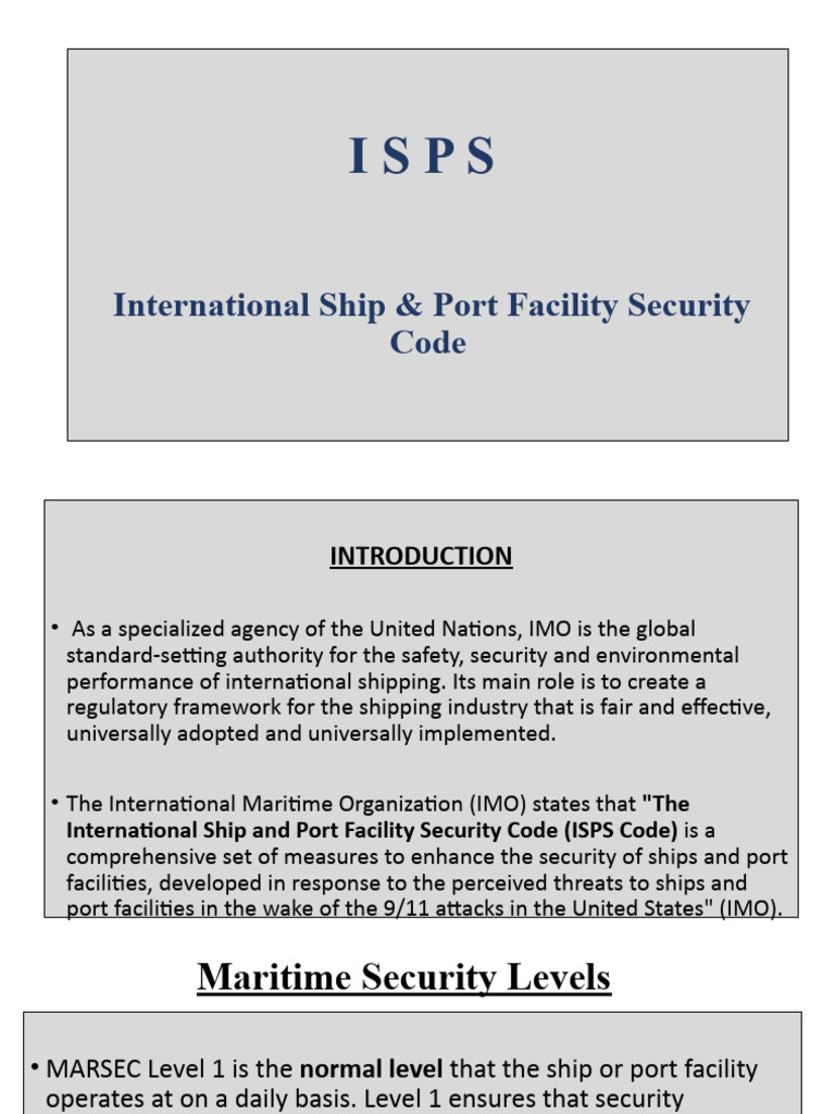 Isps Pdf Water Transport Shipping