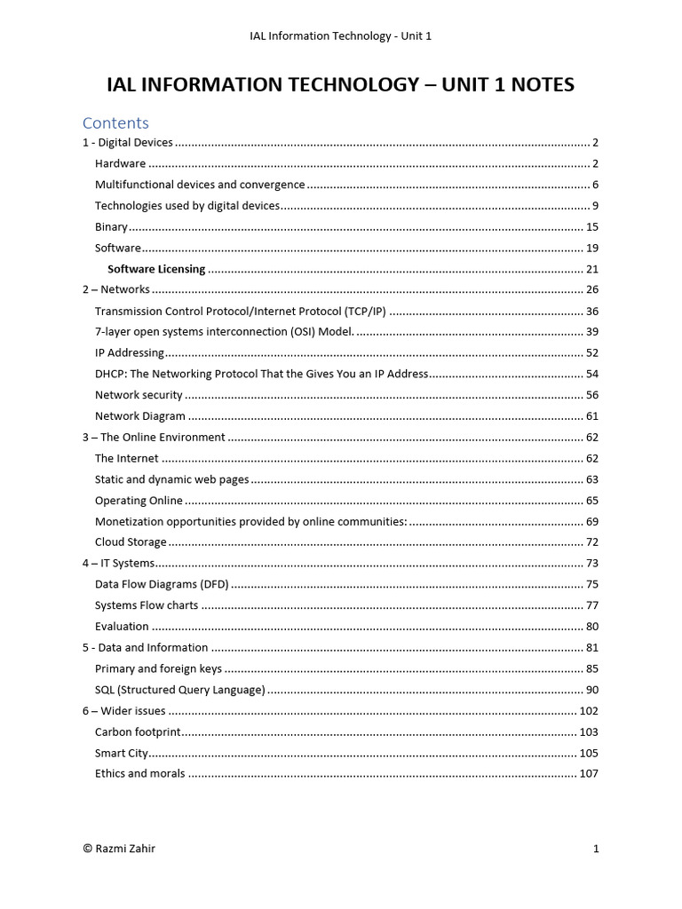 Unit 1 1 | PDF | Business | Technology & Engineering