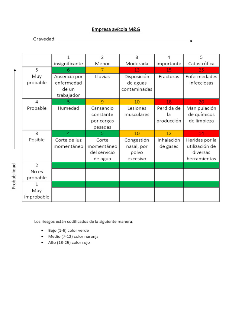 Matriz de Riesgo | PDF