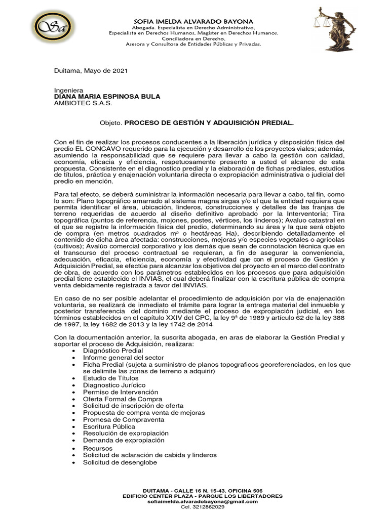 Propuesta Predio Concavo | PDF | Dominio eminente | Derechos humanos