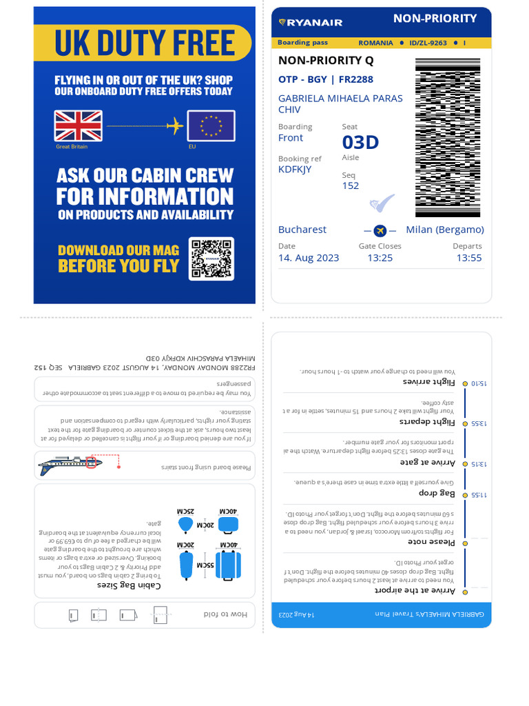 Boarding Pass | PDF