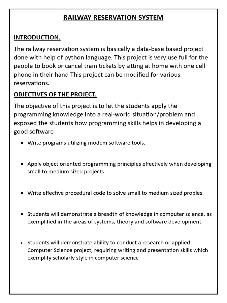 Computer Project Pdf Computer Programming Databases 