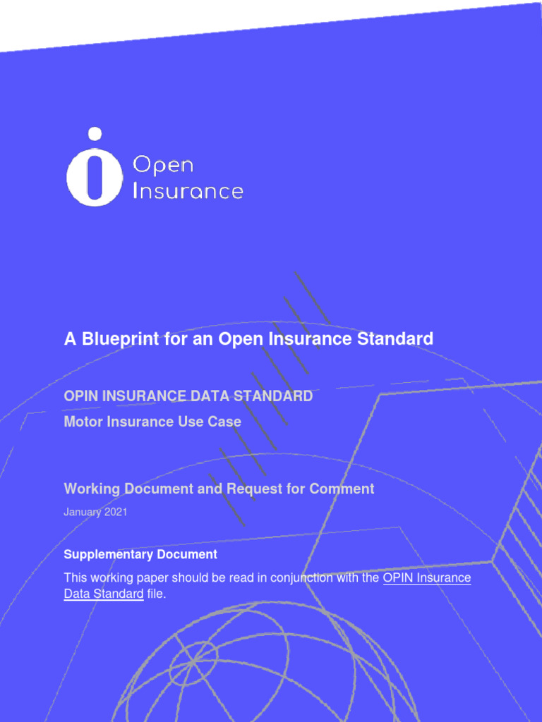 Open Insurance Data Standard Blueprint | PDF | Insurance | Vehicle ...