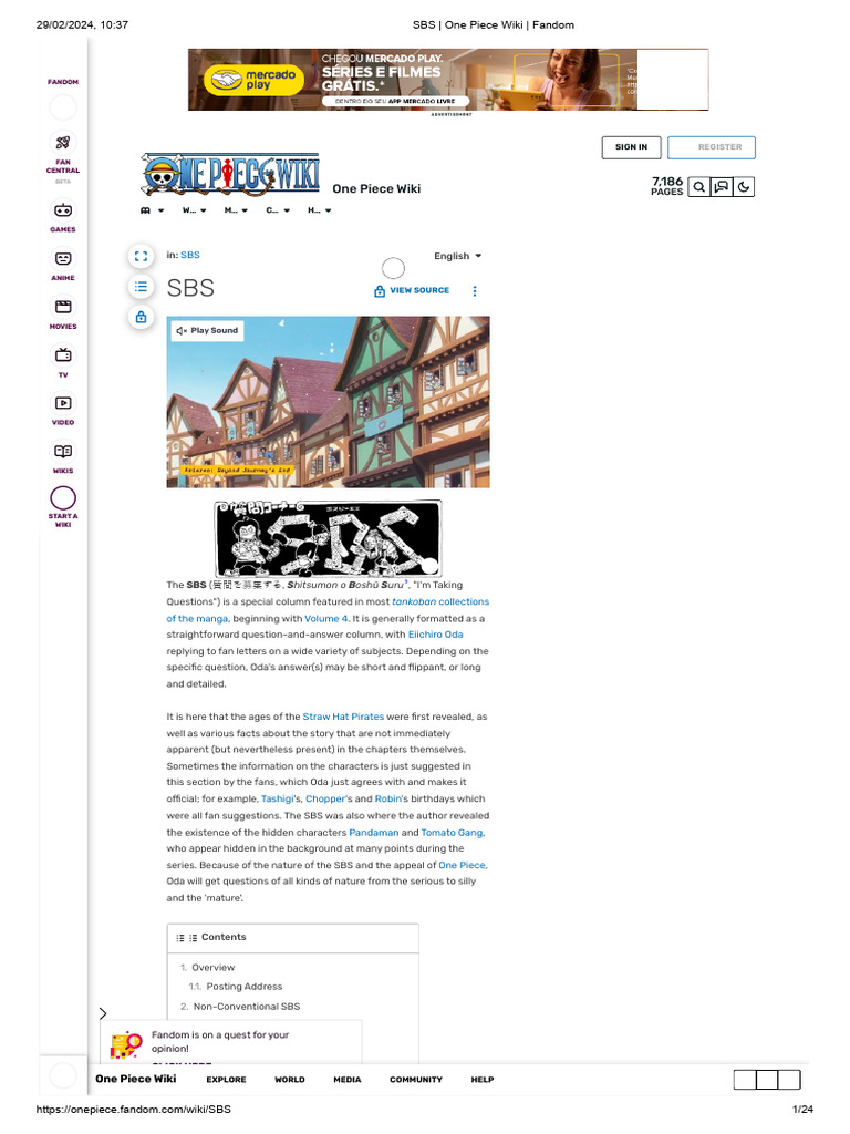 SBS - One Piece Wiki - Fandom | PDF