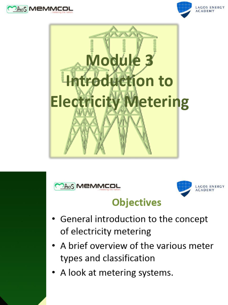 Module 3 - Electricity Metering | PDF | Computing | Electrical Engineering