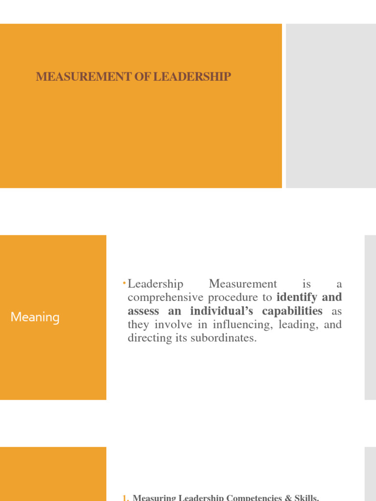 Measuring Leadership Competencies | PDF | Leadership | Competence ...