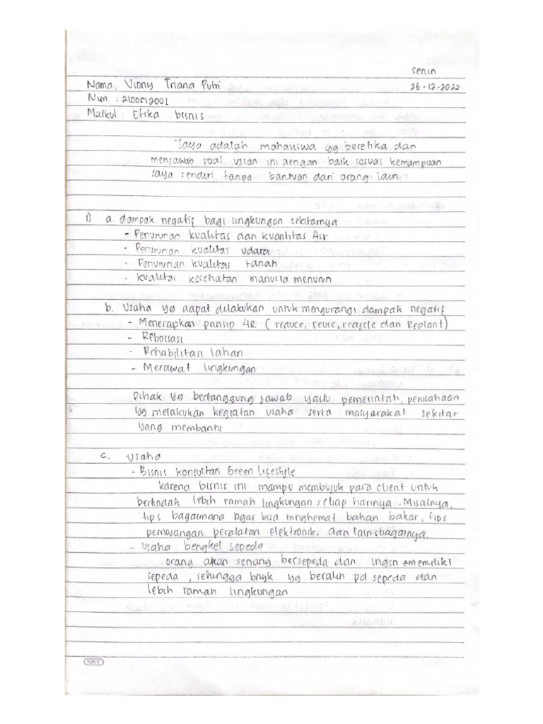 Uas Etika Bisnis | PDF