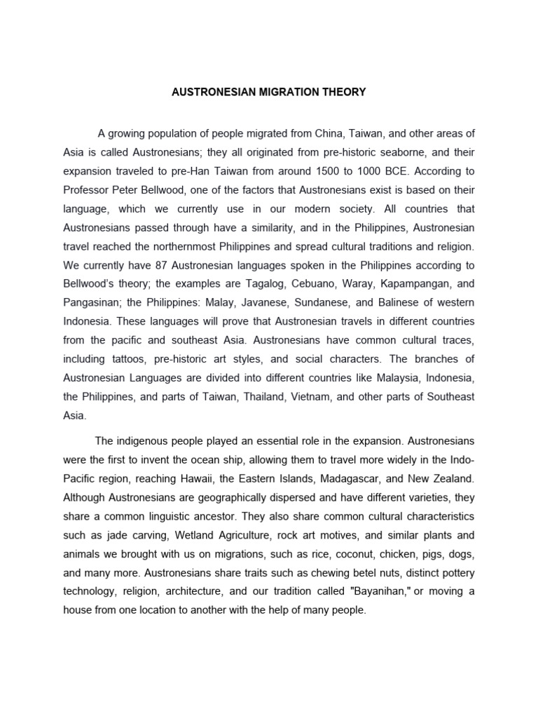 Austronesian Migration and Cultural Spread | PDF