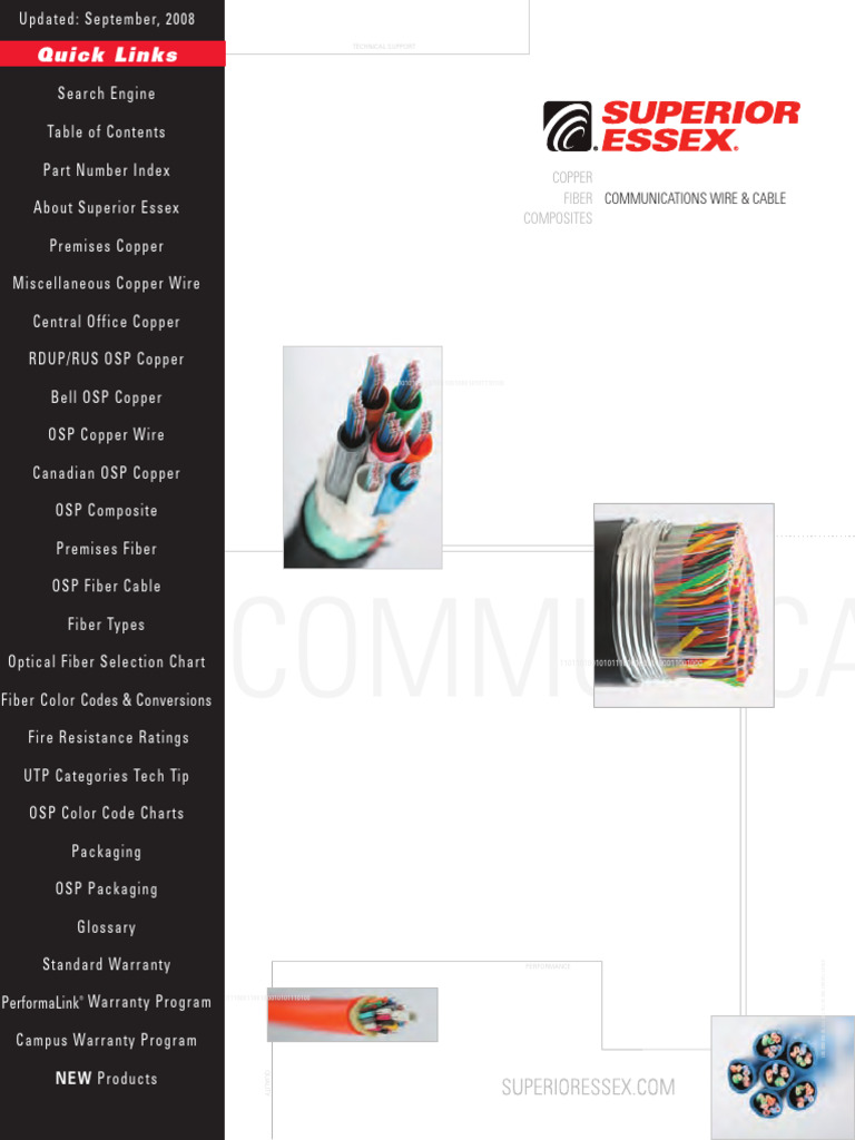 Superior Essex Product Catalog 2008 | PDF | Telecommunications ...
