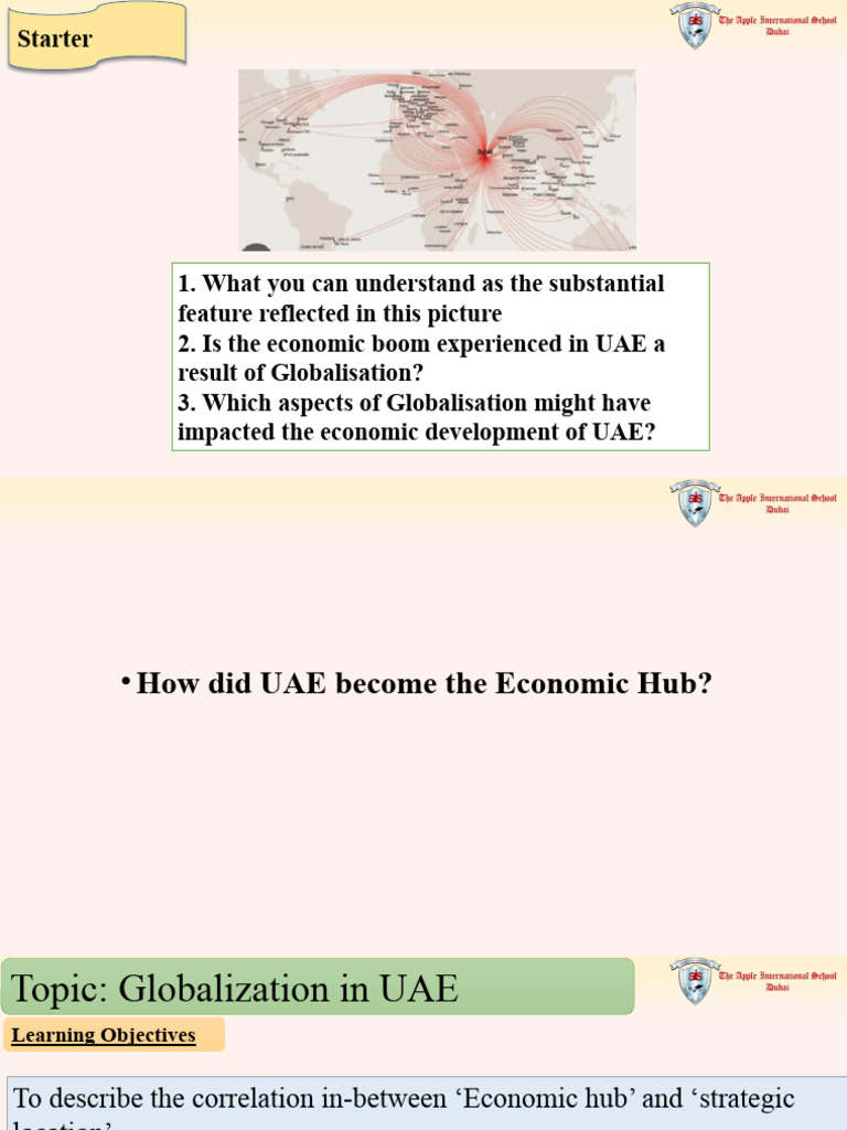 Day 2 Year 8 Globalization in UAE KHDA Plan - Student | PDF | Globalization | Economics