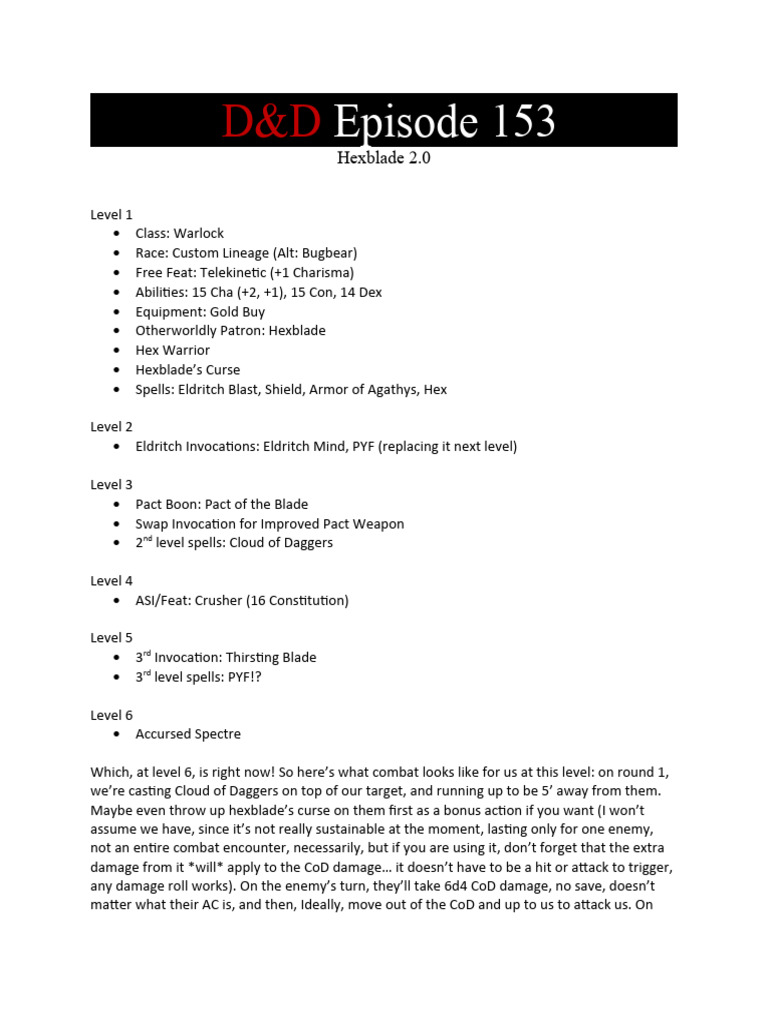 Ep 153 - Hexblade 2.0 | PDF