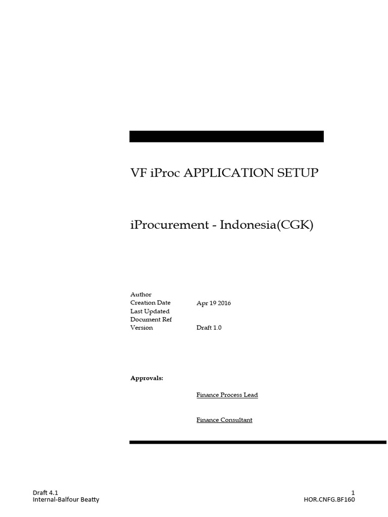 BR100 AppsSetup I Proc v1.0 CGK | Download Free PDF | Procurement | Information Technology